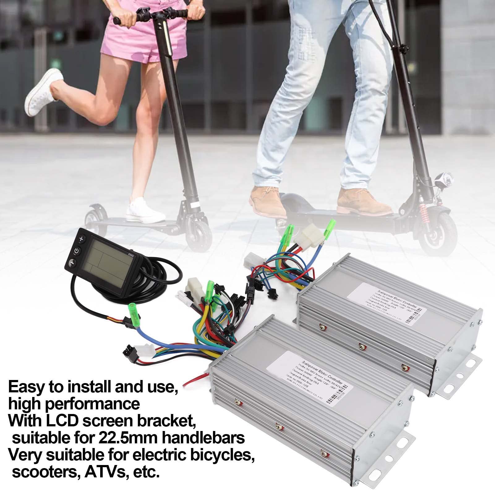 VBESTLIFE Electric Brushless Controller,Dual Drive 36/48V 500W Electric Scooter Brushless Motor Controller 866 LCD Display