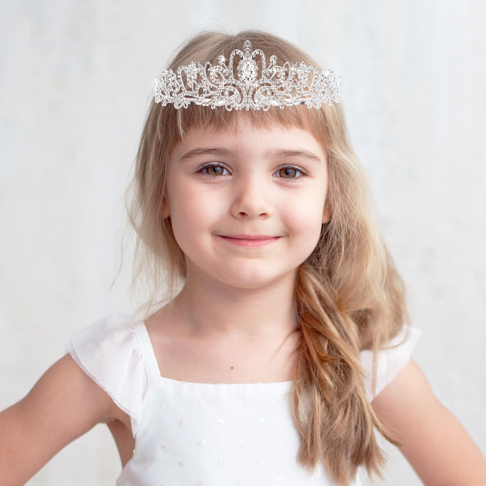 BBTO 10 Pcs Crystal Tiara and Crowns for Women Girls Princess Rhinestone Crown Queen Headband with Combs Bride Crown Tiara for Birthday Party Wedding Prom Hair Accessories(Silver)