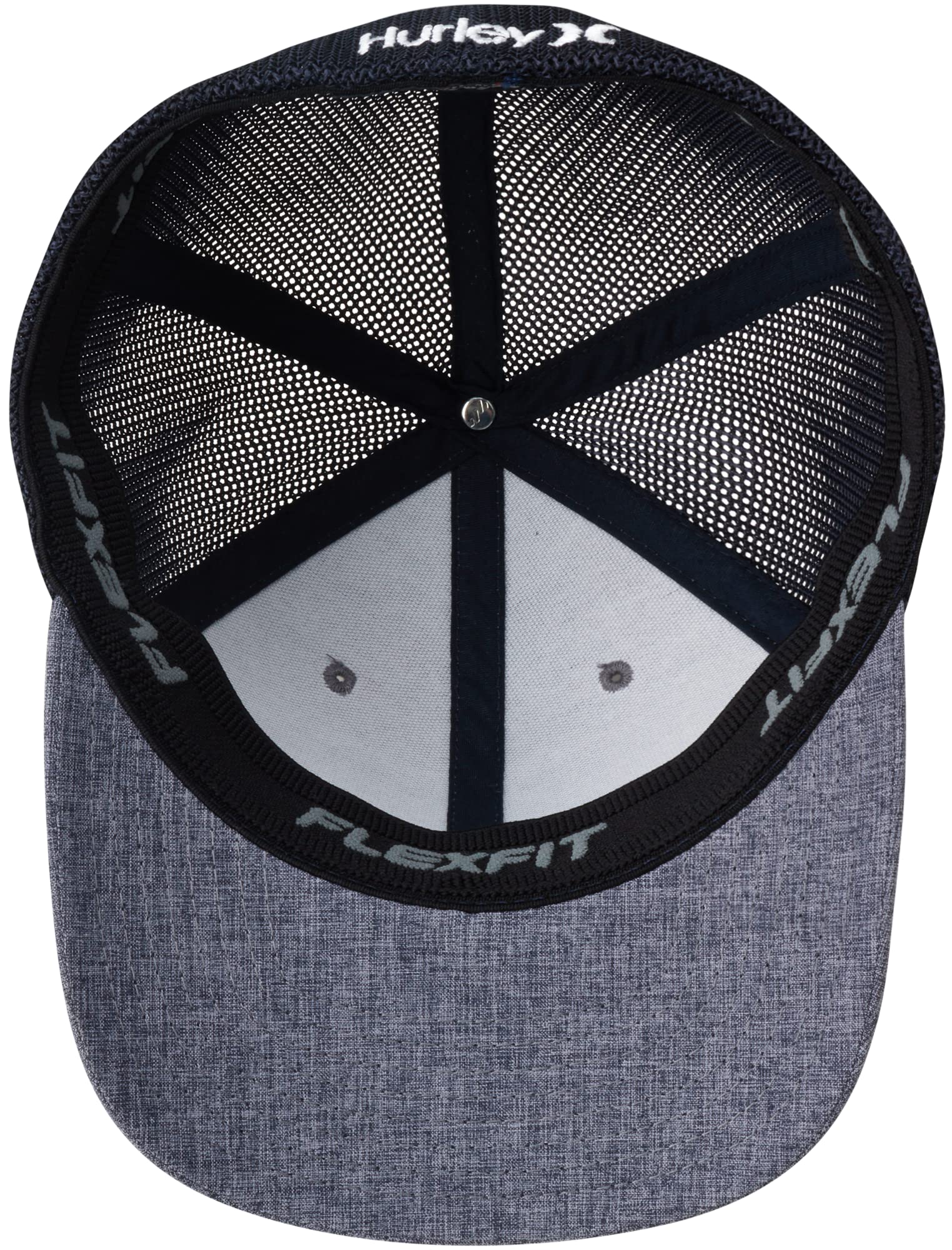 Hurley Men's Caps - Mini Icon Mesh Panel Baseball Cap - Fitted Hats for Men, Size Large-X-Large, Obsidian