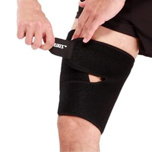 dexlary compression thigh recovery sleeve for hamstring pain, groin pain, & quad support - guaranteed to speed up recovery & relieve pain and soreness - great for running & all sports! (1 sleeve)