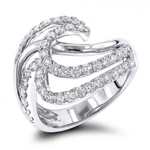 psiroy 925 sterling silver plated cubic zirconia wave cz wedding band ring for women size 7