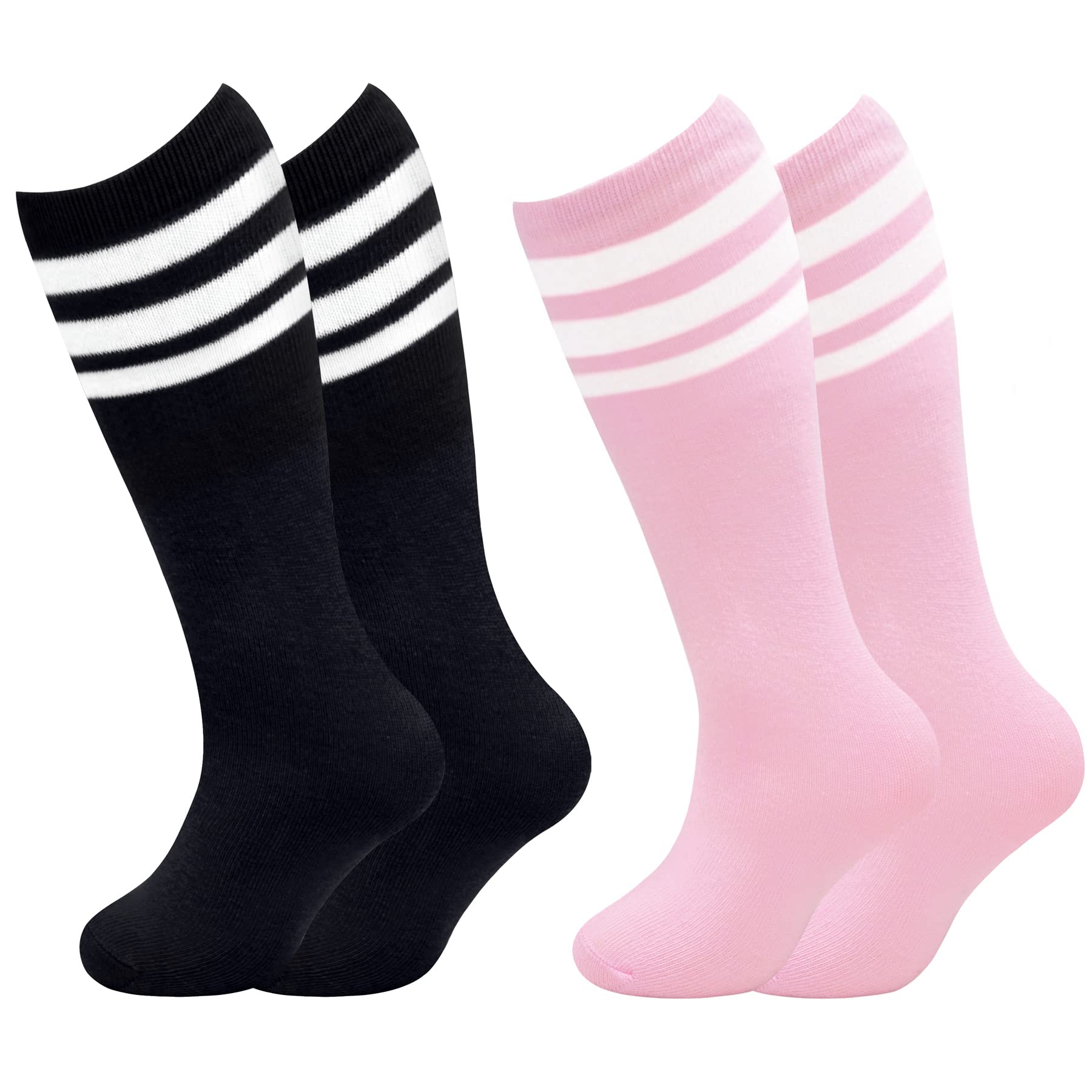 Olreco Toddler Soccer Socks Kids Soccer Socks Girls Soccer Socks Youth Soccer Socks Pink Soccer Socks for Girls Knee High Socks