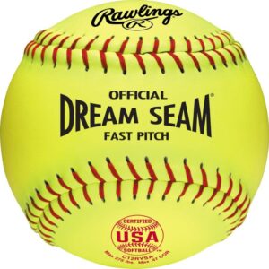 rawlings official dream seam fastpitch softballs 12" usa asa nfhs c12rysa 1 count