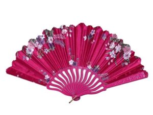 zaego chinese fan new chinese style decor folding fan dance wedding party lace silk folding hand flower fan japanese fan ( color : onecolor , size : 24cm )