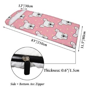 Sleeping Bag Sleep Bag Cute Dog Polka Dots Cover Mat for Travel Camping Hiking Women Men Adult 3 Seasons Cold Warm Weather