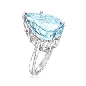 Ross-Simons 13.00 Carat Sky Blue Topaz Ring in Sterling Silver. Size 8