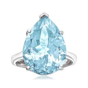 ross-simons 13.00 carat sky blue topaz ring in sterling silver. size 8