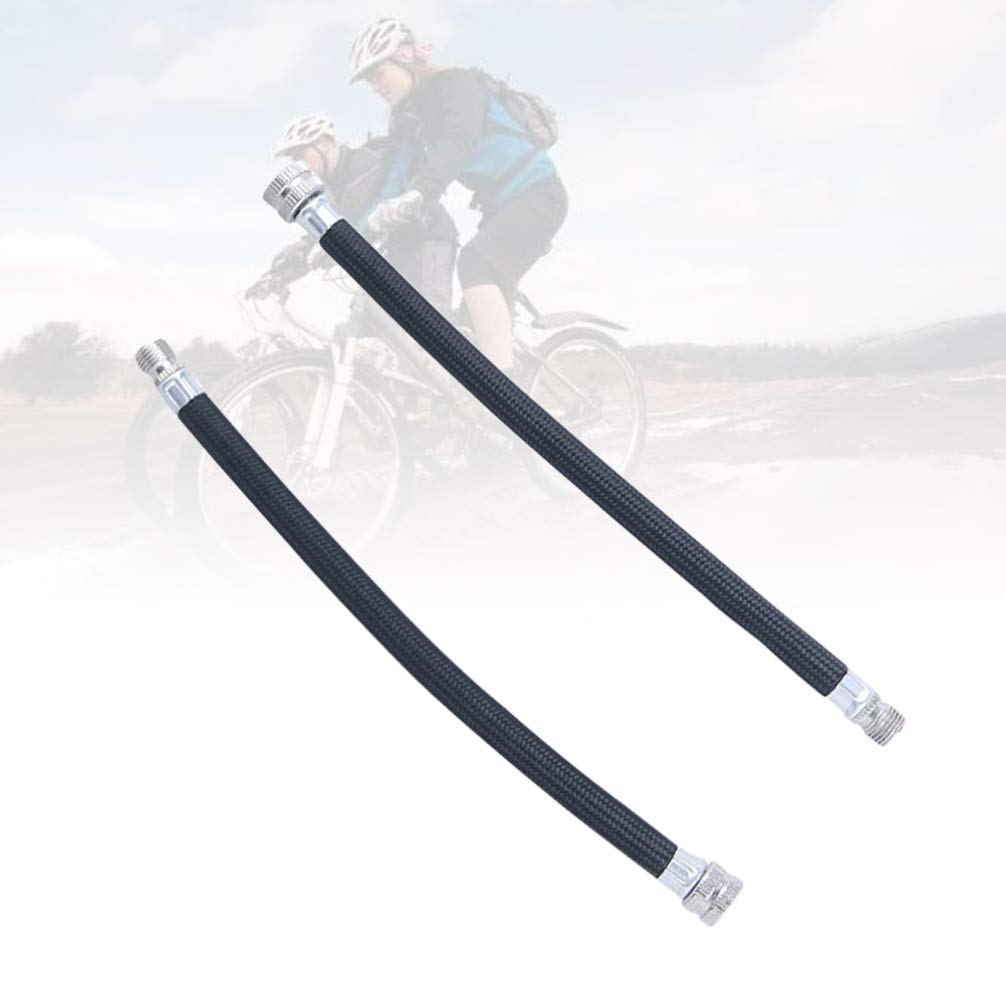 BESPORTBLE 2pcs Car Valve Extension Bike Pump Adaptor Pump Extension Hose Pump Hose Extension Hose Pumps Pump Holder Extension Tire Valve Adaptor Schrader Valve Extension Pump Seat Riding