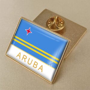 virtuoa-art aruba flag brooches for women men - crystal epoxy badge brooch world aruba flag badges country charm novelty jewelry brooch for patriot clothing bag accessories,letter,as shown