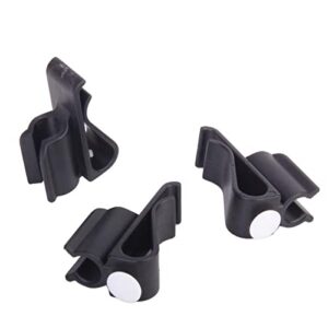 barenx 3pcs black plastic golf stock clamp 7 x 4.1 x 2.5 cm