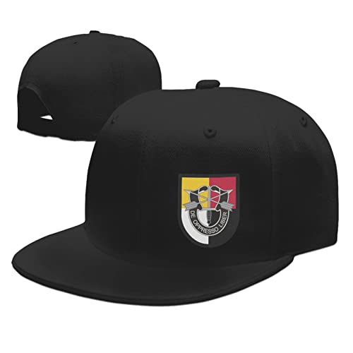 Rqwaaed US Army 3rd Special Forces Group Hats for Men and Women Flat Bill Baseball Cap Adult Adjustable Trucker