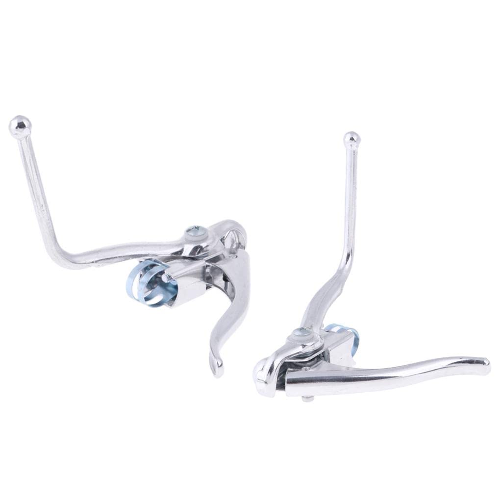 barenx 1 Pair Brake Lever Set - Universal fit Mountain Road MTB Bike 22mm Handlebar, Aluminium Alloy, Silver