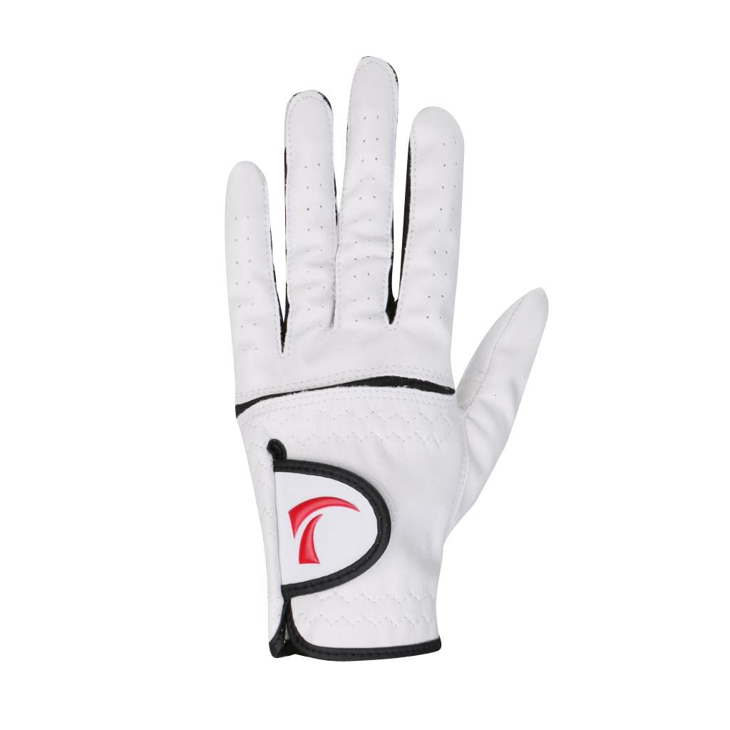 pistro Men's Soft Breathable Artificial Leather Left Handed Golf Glove Mitten White - White, 26#