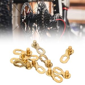 Bike Missing Chain Link, Bike Mechanical Repair Kit 10 Pairs Of 9 Speeds Reusable Gold Bike Msising Chain Link Manganese Steel Bike Owner Connected Chain Link Used For Mountain Biking Road Bikes