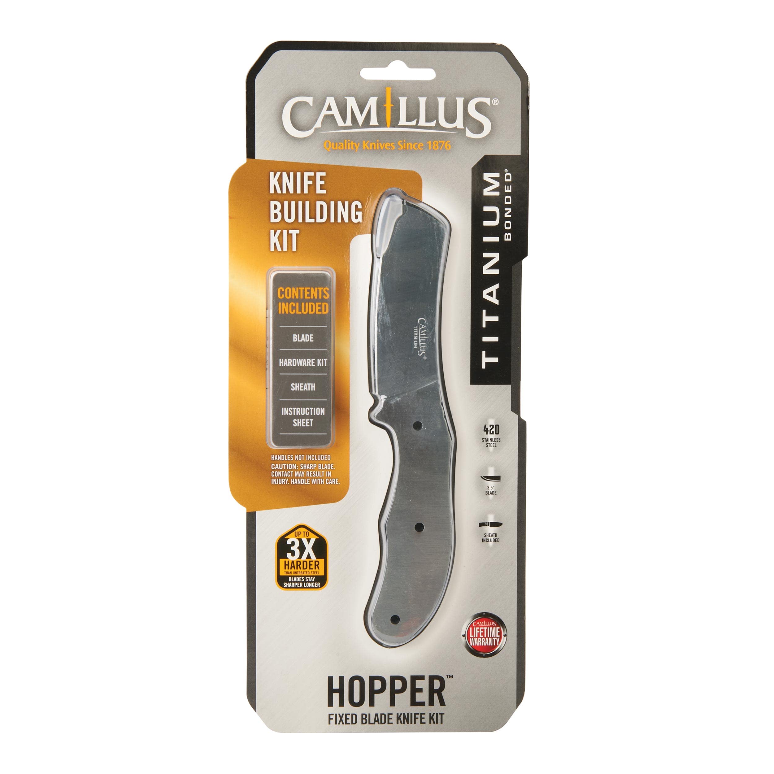 Camillus Hopper Fixed Blade Knife for Hunting and Fishing - Unfinished Kit – Handle Material Sold Separately