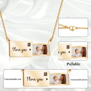 YINYIFANS Personalized Envelope Locket Necklace With Custom Izable Photo, Italian-Style Necklace, Ideal as an Gift for Couples/Women/Men/Mothers/Fathers/Families/Married/Couples/Birthday/Dogs/cat.