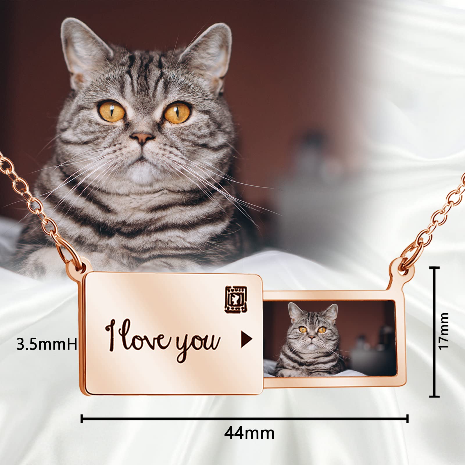 YINYIFANS Personalized Envelope Locket Necklace With Custom Izable Photo, Italian-Style Necklace, Ideal as an Gift for Couples/Women/Men/Mothers/Fathers/Families/Married/Couples/Birthday/Dogs/cat.