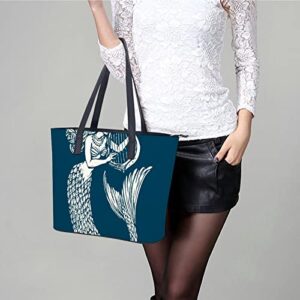 Womens Handbag Mermaid Leather Tote Bag Top Handle Satchel Bags For Lady