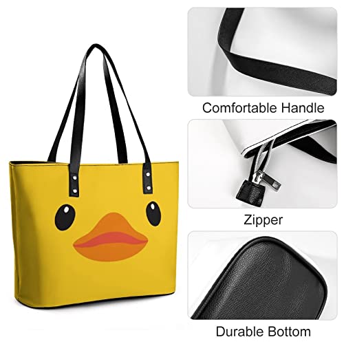 Womens Handbag Duck Leather Tote Bag Top Handle Satchel Bags For Lady