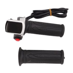 Yuecoom E Scooters Throttle Grip, Waterproof Adjustable Electric Bike Speed Governing Transfer Handle with LCD Display