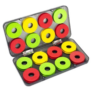 besstuup 16pieces foam fishing line spool storage snell leader rigs winder lure tackle organizer