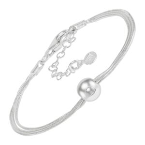 silpada ‘thoreau’ sterling silver chain bracelet, 6.5” + 1.5”