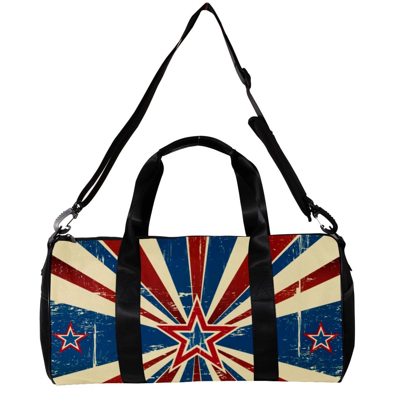 Gym Bag Small Duffel Bag Sports Tote Bag for Yoga,flag pattern,Outdoor Fitness Bag Carry on Bag