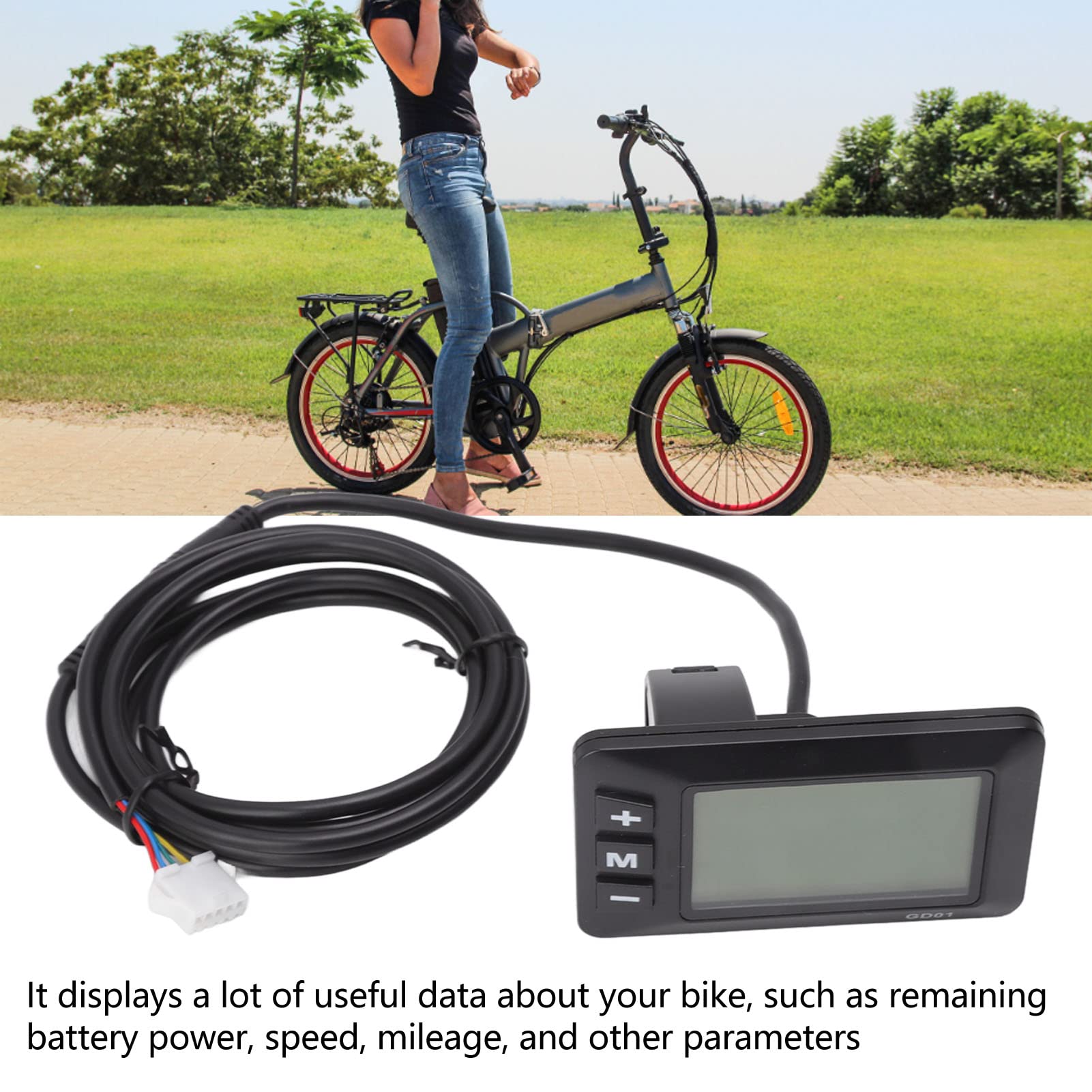 Sorandy Electric LCD Display, 24V 36V 48V Electric Scooter Control Panel, Display Panel Modification Accessories