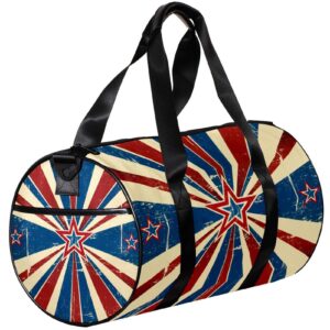 gym bag small duffel bag sports tote bag for yoga,flag pattern,outdoor fitness bag carry on bag