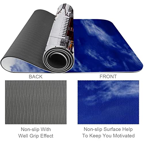 Yoga Mat, Yoga Mats for Home Workout, Workout Mat, Exercise Mats, Pilates Mat, Sky Scenery Architecture