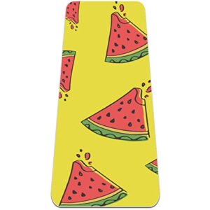 yoga mat, yoga mats for home workout, workout mat, exercise mats, pilates mat, food fruit watermelon