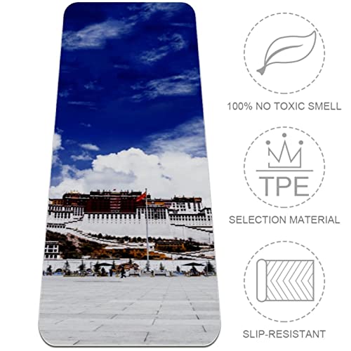 Yoga Mat, Yoga Mats for Home Workout, Workout Mat, Exercise Mats, Pilates Mat, Sky Scenery Architecture