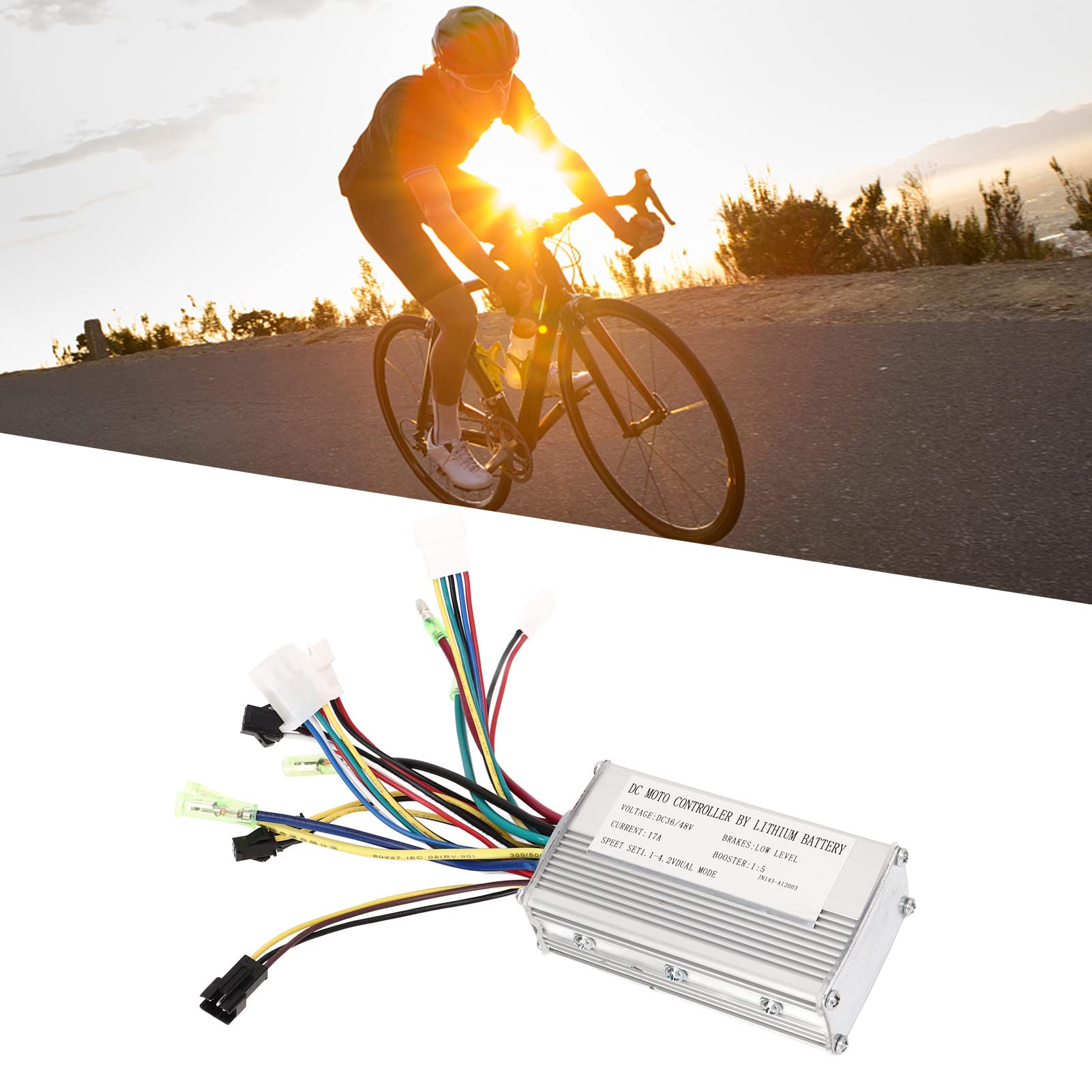 DC Motor Controller with Wire Harness Motor Controller Lithium Battery for Electric 36V 48V 17A