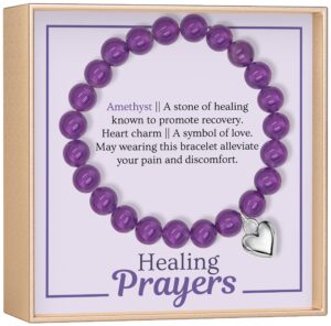 get well gifts for women after surgery, and those facing illness or anxiety to get well soon, amethyst