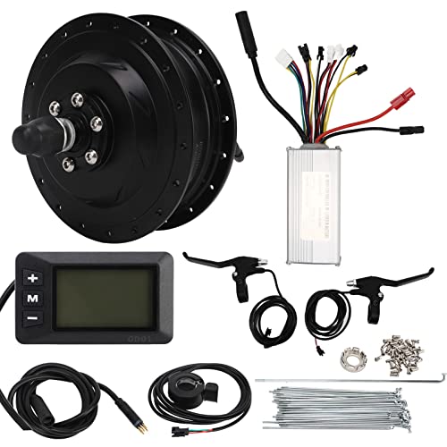 AYNEFY Electric Motor Kit, Rear Drive Hub Motor Kit GD01 Panel Good Heat Dissipation 48V 500W 22A for Folding Bikes (for 28/29in 700C Wheel Spokes)