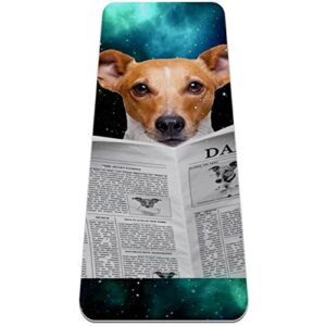 yoga mat, yoga mats for home workout, workout mat, exercise mats, pilates mat, cool dog stars space