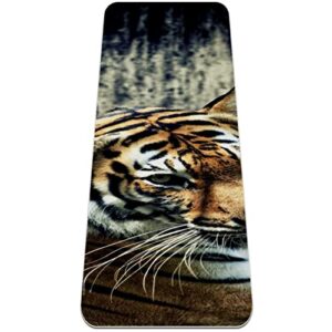 yoga mat, yoga mats for home workout, workout mat, exercise mats, pilates mat, animal tiger pattern