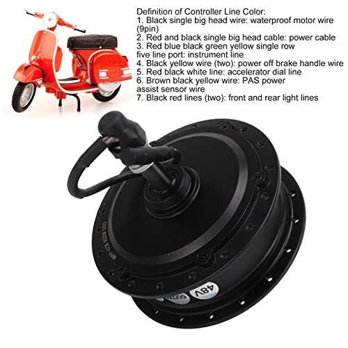 AYNEFY Electric Motor Kit, Rear Drive Hub Motor Kit GD01 Panel Good Heat Dissipation 48V 500W 22A for Folding Bikes (for 28/29in 700C Wheel Spokes)