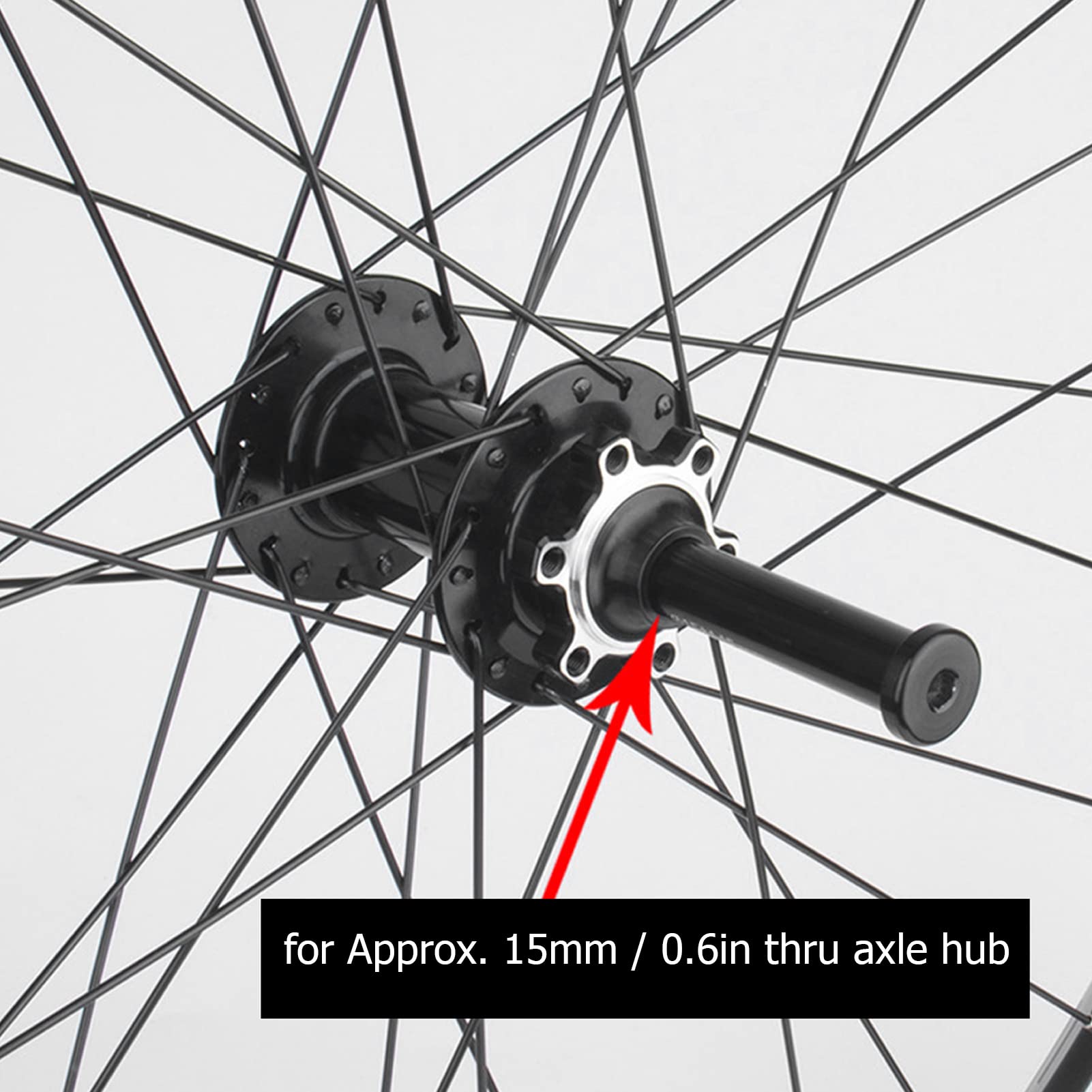 OUKENS Bike Wheel Fork Axle, Bicycle Passthrough Axle Hub Adapter Mountain Bike Front Fork Barrel Axle Aluminum Alloy Compact Structure Wheel Fork Axle Quick Release Tilt Adapter Conversion