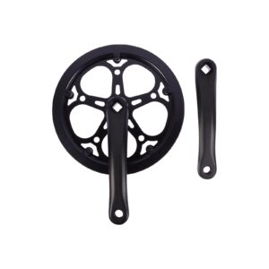 homoyoyo p_b0936qsxxd single crank set with 1 cranks, 52t 170mm black crankset single chain wheel bike accessories crankarms for mountain road bike 52t crankset