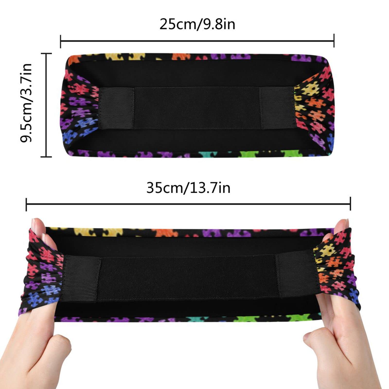 Unisex Workout Headbands Colorful-Autism-Awareness Elastic Yoga Sweatband Stretchy Sports Hairband