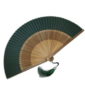 chinese fan foldable bamboo fan for flower painting handmade, portable, chinese hanfu, silk fan japanese fan (size : a13)