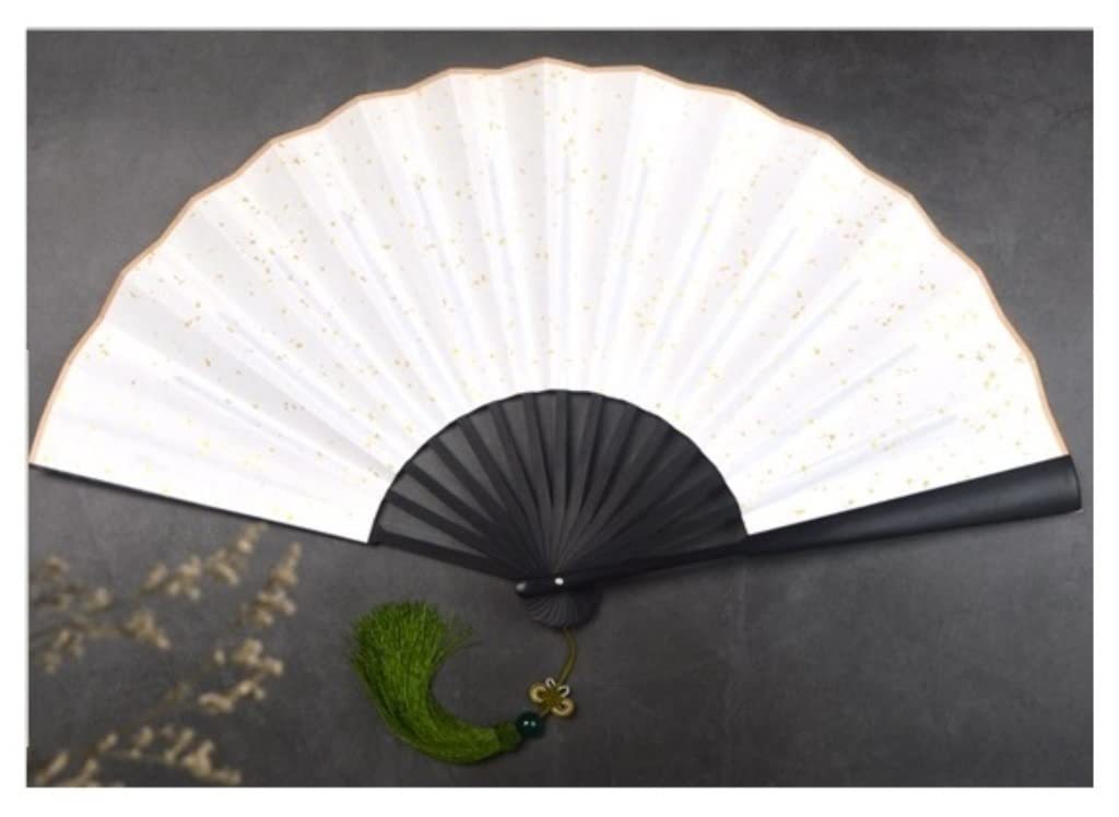 ZAEGO Chinese Fan Foldable Antique Folder Custom Fan, Chinese-style Hanfu Fan For Women, SU Style, Male Dominator Fan Japanese Fan (Color : E)