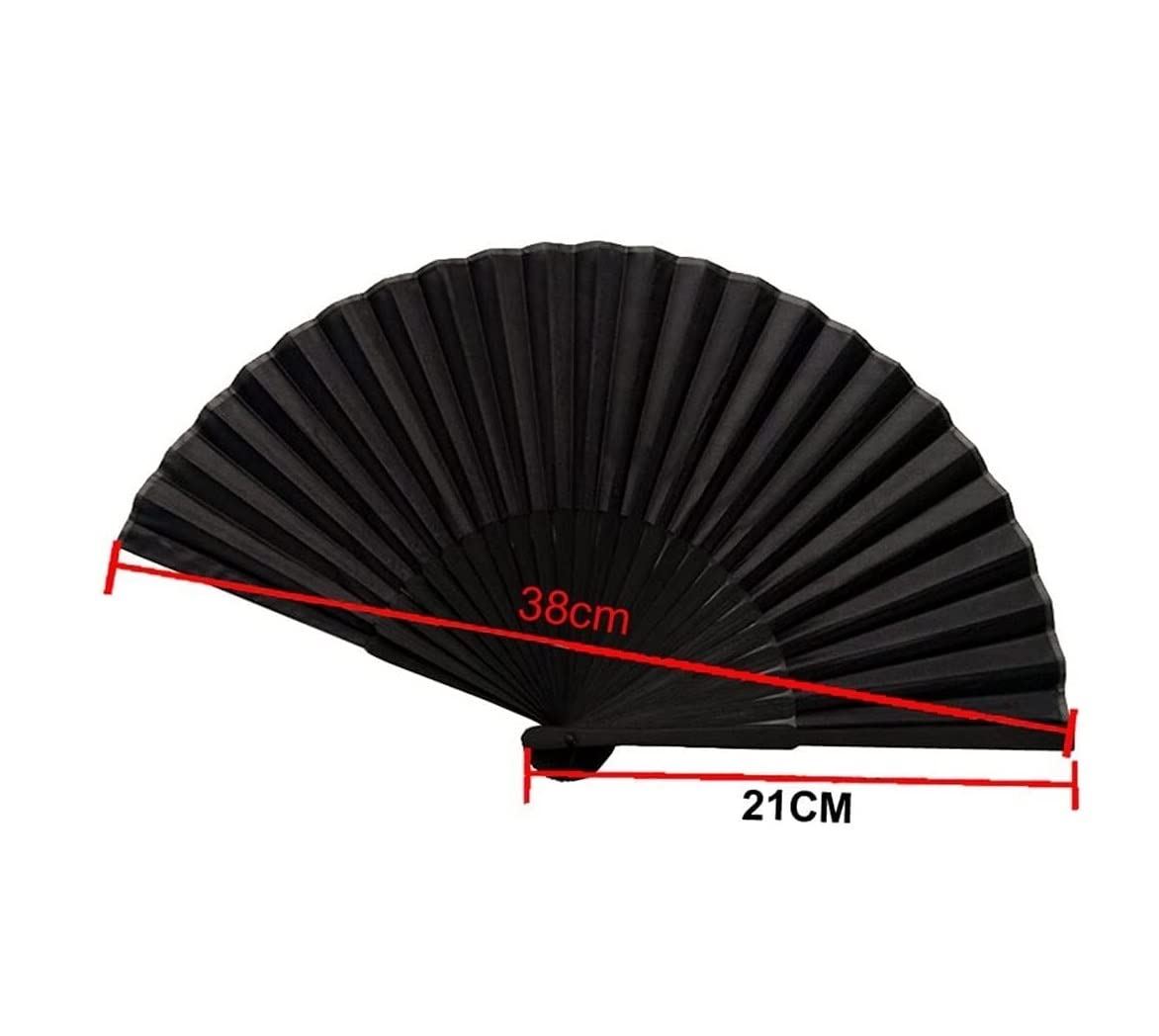 ZAEGO Chinese Fan 2 Pieces Silk Cloth Folding Fan Antiquity Folding Fan Chinese Style Ornamental Prop Fan Handheld Folding Fan Japanese Fan