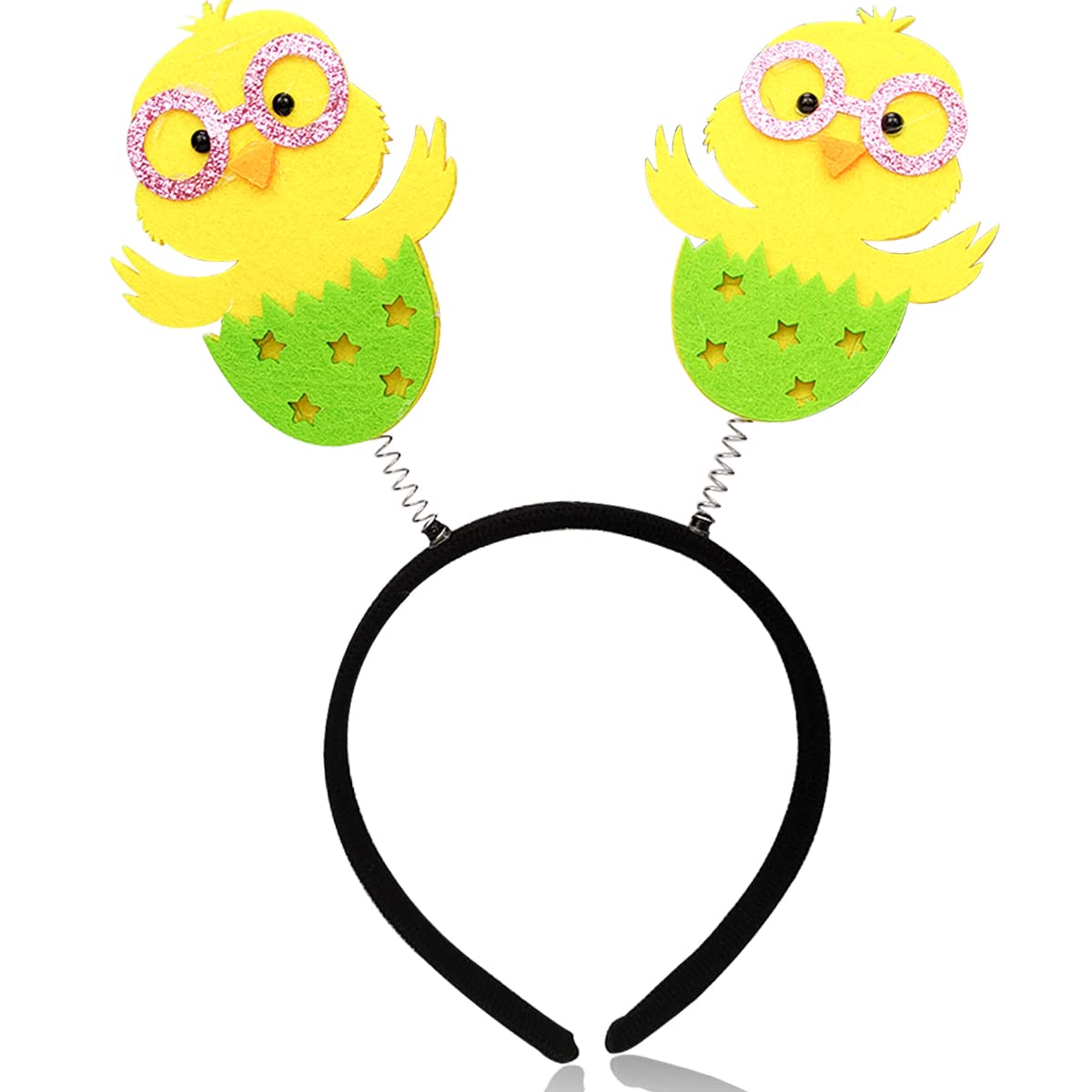 Easter Headband Hatching Chick Hair Hoop Easter Egg Head Boppers Headwear Gunglass Baby Chick Costume Party Decoration Hair Ornament Supplies Birthday Party Hair Accessories Favors for Women Kids 1PCS