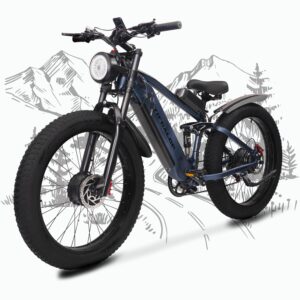 COFANSON Electric Bike for Adults - 2000W Ebike with 37MPH 50Miles Range, 26" x 4.0" Off-Road Fat Tires Electric Bicycle 7 Speed E Bike 52V 22Ah Removable Battery