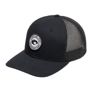 costa del mar medallion trucker hat, black, one size