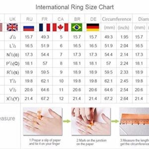 ZHANGLM 2PCs Square Diamond Rings for Women,Exquisite Zirconia Couple Ring Set Engagement Wedding Jewelry Birthday Mother's Day Valentine's Day Gifts for Mom Girlfriend Wife Daughter