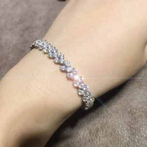 Silver Tennis Bracelet, 18K Gold Plated AAAAA+ Cubic Zirconia Bracelet, Dainty Classic Fashion Jewelry for Women