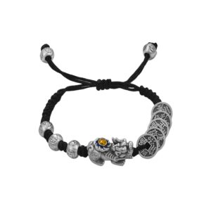 poceton five emperor coins fortune pixiu bracelet - bring good luck with feng shui wealth attraction and protection jewelry